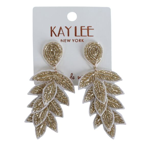 Kay Lee | Jewelry | Kay Lee Boho Gold Seed Bead Beaded Statement ...